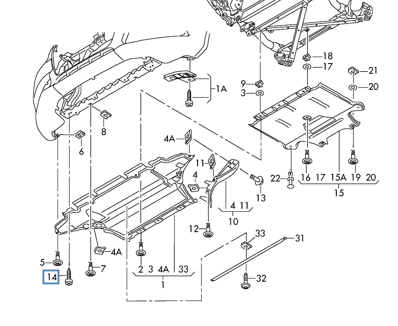 Belly Pan Bolt organization